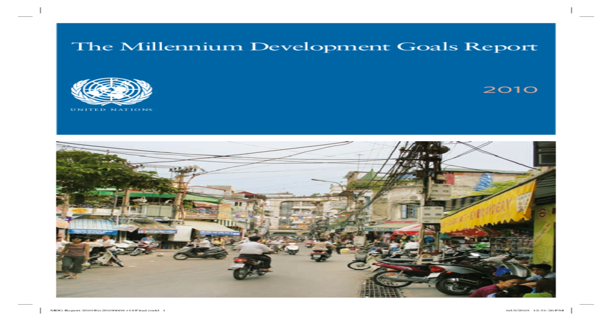 The Millennium Development Goals Report 2010, United Nations - RHSC